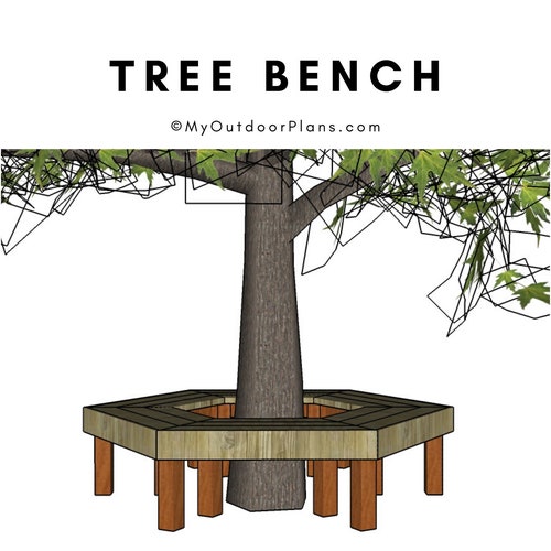 Wraparound Tree Bench PLANS Hexagonal Bench Woodcraft Plans - Etsy