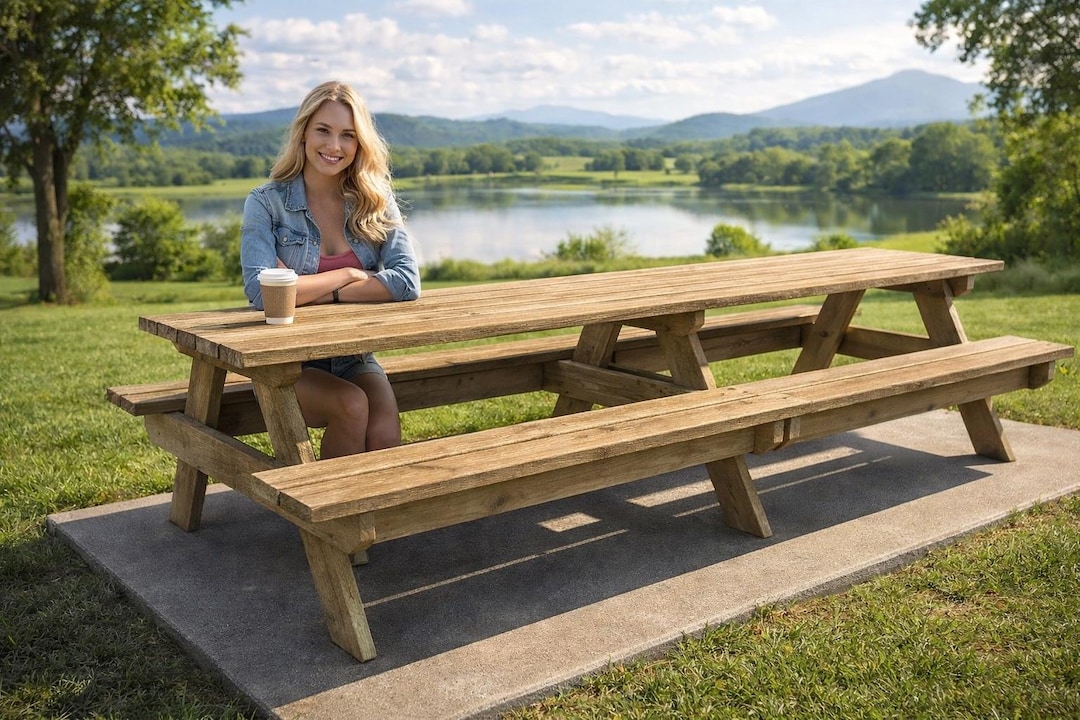 10 Ft Picnic Table Plans - PDF Download - Etsy