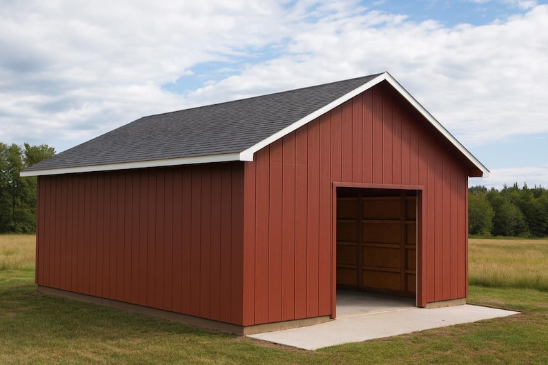 20x30 Gable Roof Pole Barn Plans: DIY Post Frame (PDF Download) - Etsy