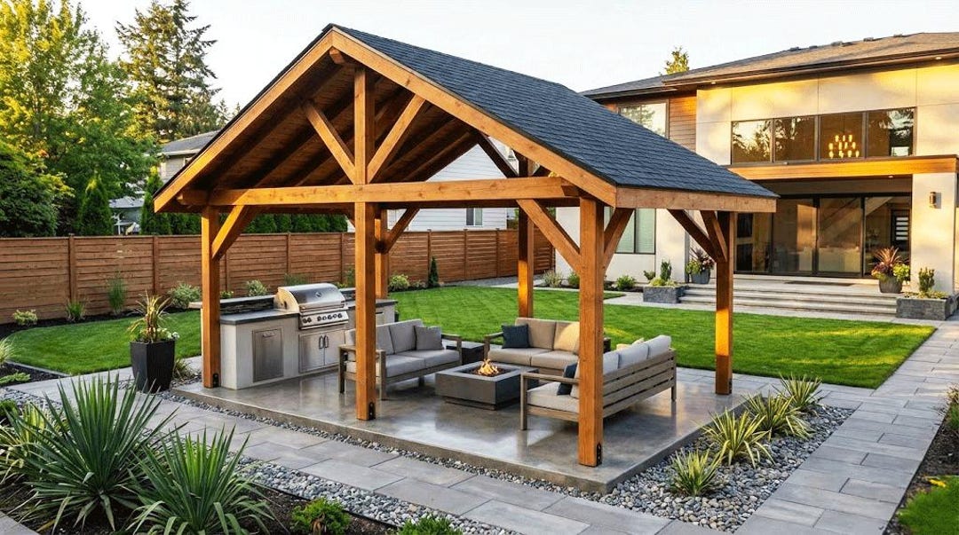 DIY 20x10 Gable Pavilion Plans - Pool Gazebo Plans - PDF Download - Etsy