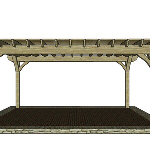 14x18 Free Standing Pergola Plans - Etsy