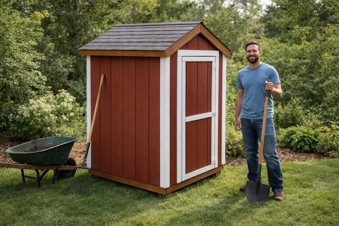 5x5 Gable Shed Plans: DIY Garden Storage, 2x4 Framing (printable PDF ...