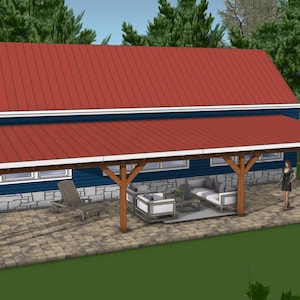 DIY 12x40 Lean to Patio Cover Plans - Large Lean to Addition Plans ...