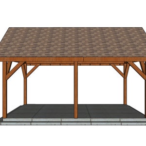 14x20 Gable Pavilion Plans - Garden Gazebo Plans - PDF Download - Etsy