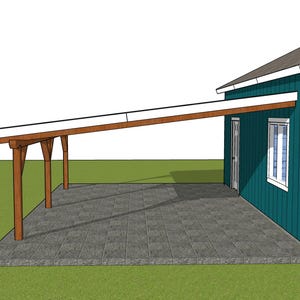 DIY 20x24 Lean to Patio Cover Plans - Attached Covered Pergola Plans ...