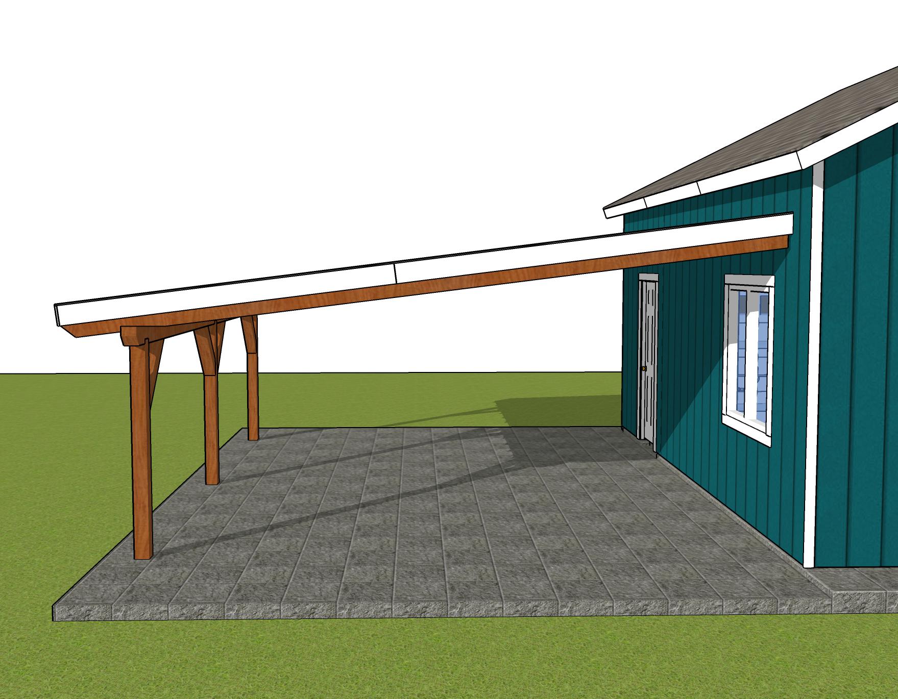 DIY 20x24 Lean to Patio Cover Plans - Attached Covered Pergola Plans ...