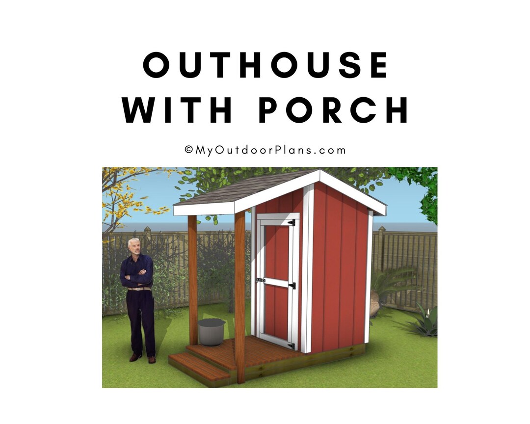 DIY Outhouse With Porch Plans - PDF Download - Etsy