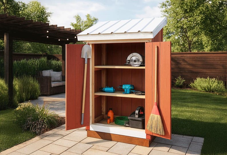 DIY 2x4 Tool Shed Plans – Small Garden Shed (PDF Download) - Etsy