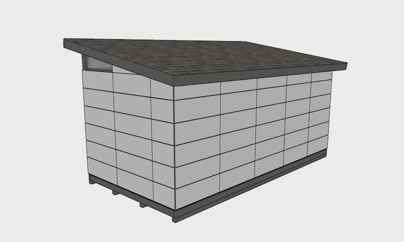 10x20 Modern Office Shed Plans: DIY Backyard Studio (PDF Download) - Etsy