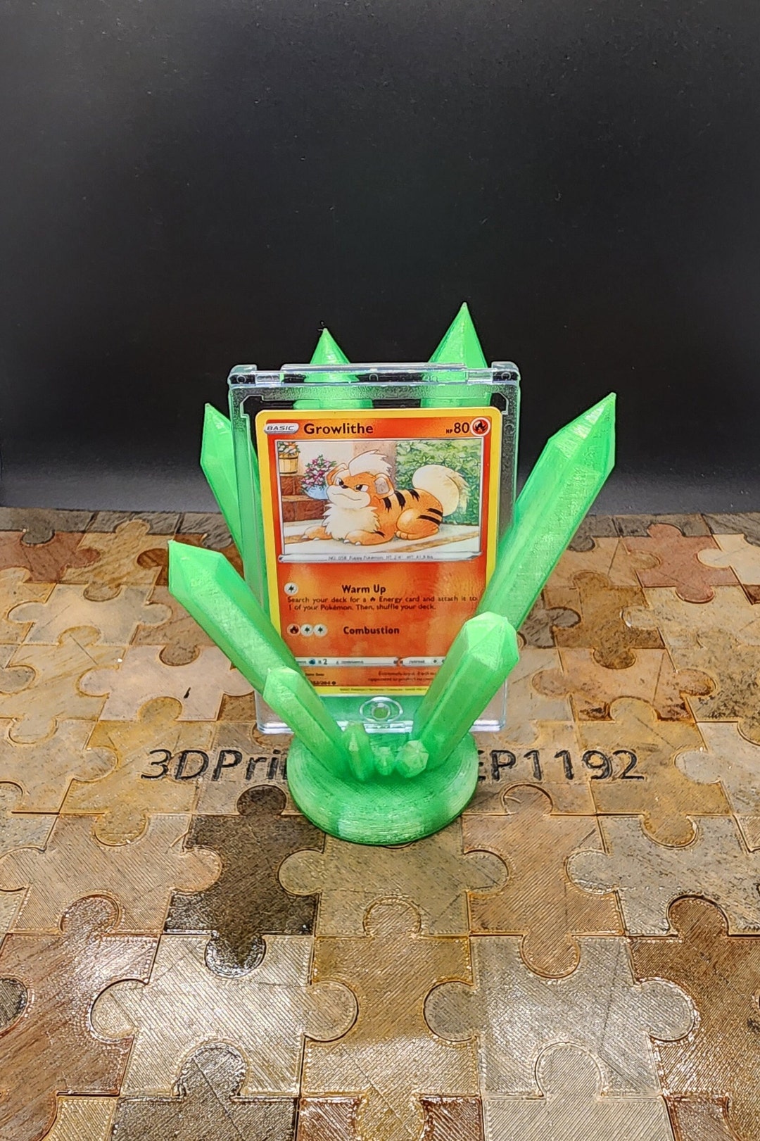 3D Printed Crystal Stand for Displaying Trading Cards in Magnetic Card ...
