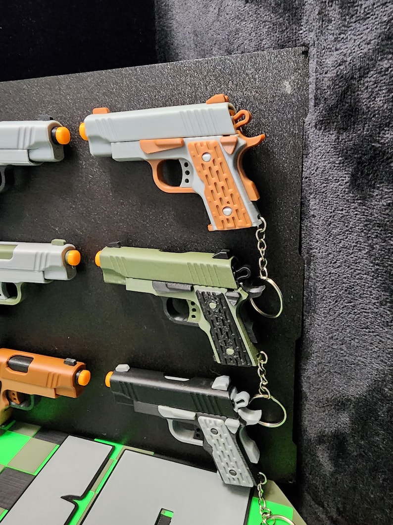 Colt 1911 Fidget Keychain Perforated Grip Mod – Slide-action Toy ...