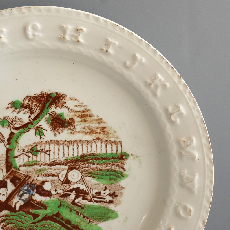 ABC Plate/antique ABC Plate/child's | Etsy