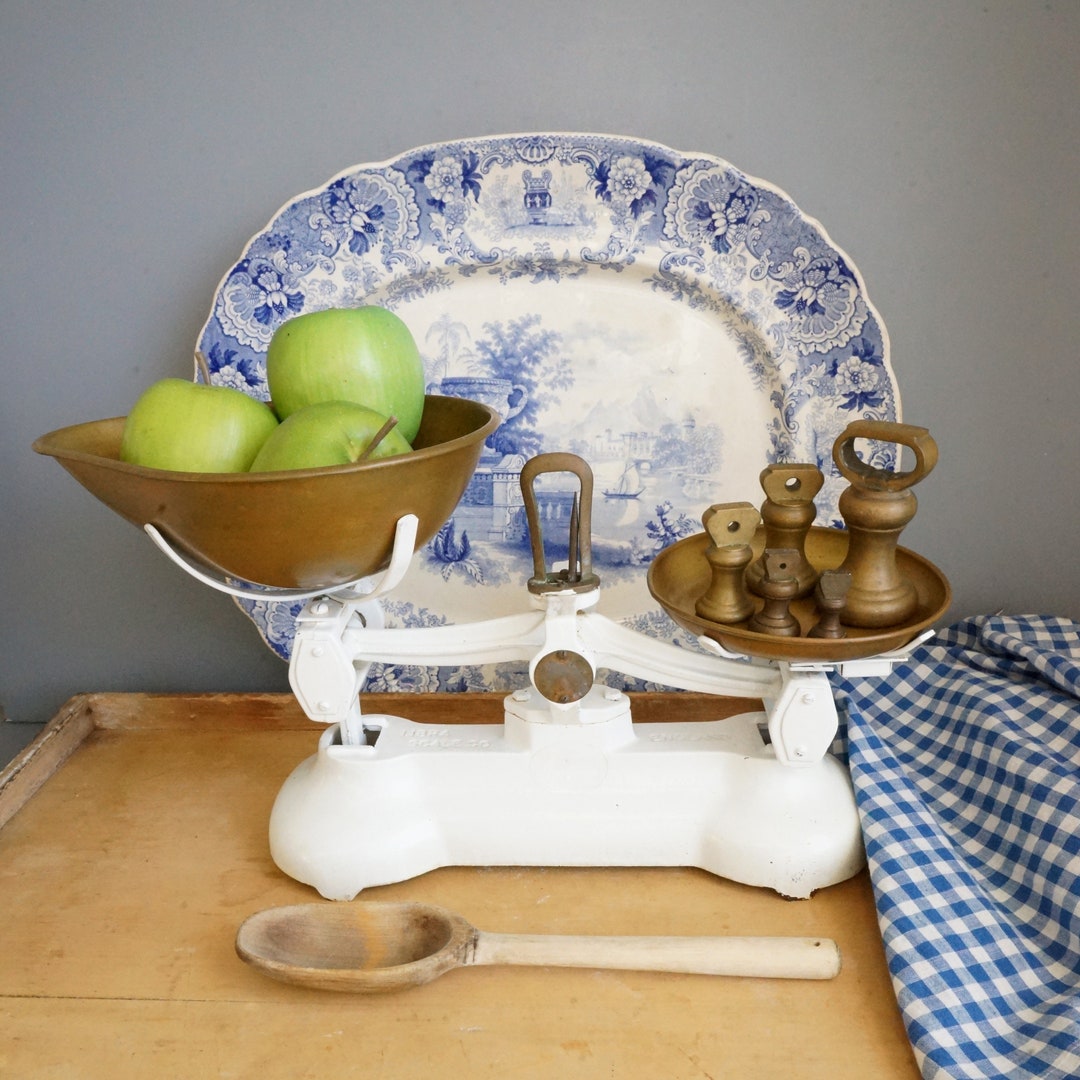 Scale/early 1900's Rare Libra England Scale/antique Scale/vintage White ...