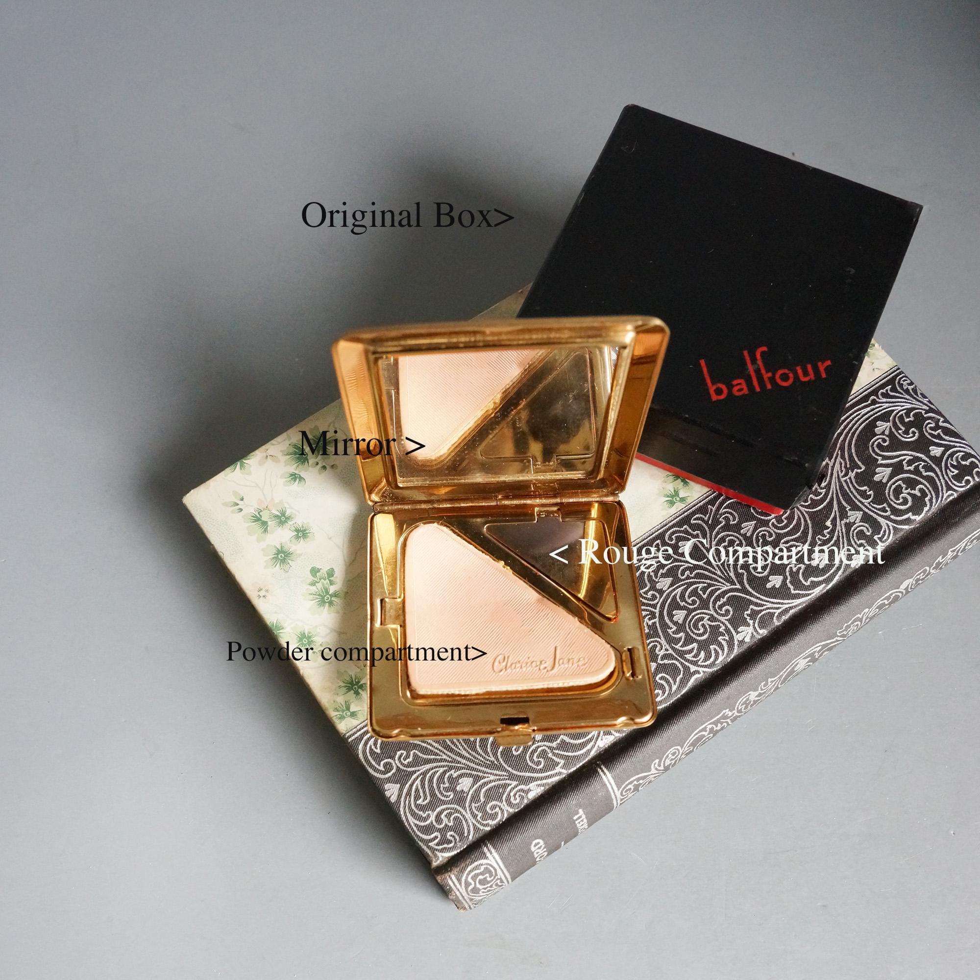 Vintage Balfour Gold Compact: 1950s Kappa Gamma Sorority Powder Rouge ...