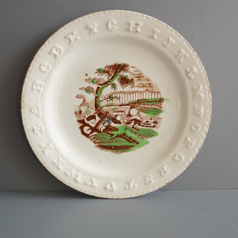 ABC Plate/antique ABC Plate/child's | Etsy
