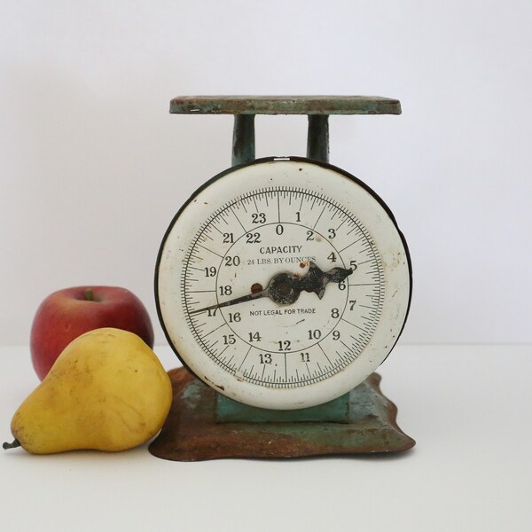 Antique Green Kitchen Scale - Etsy