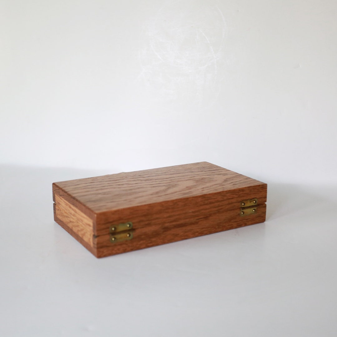 Custom Made Amish Oak Brass Hinged Box - Etsy