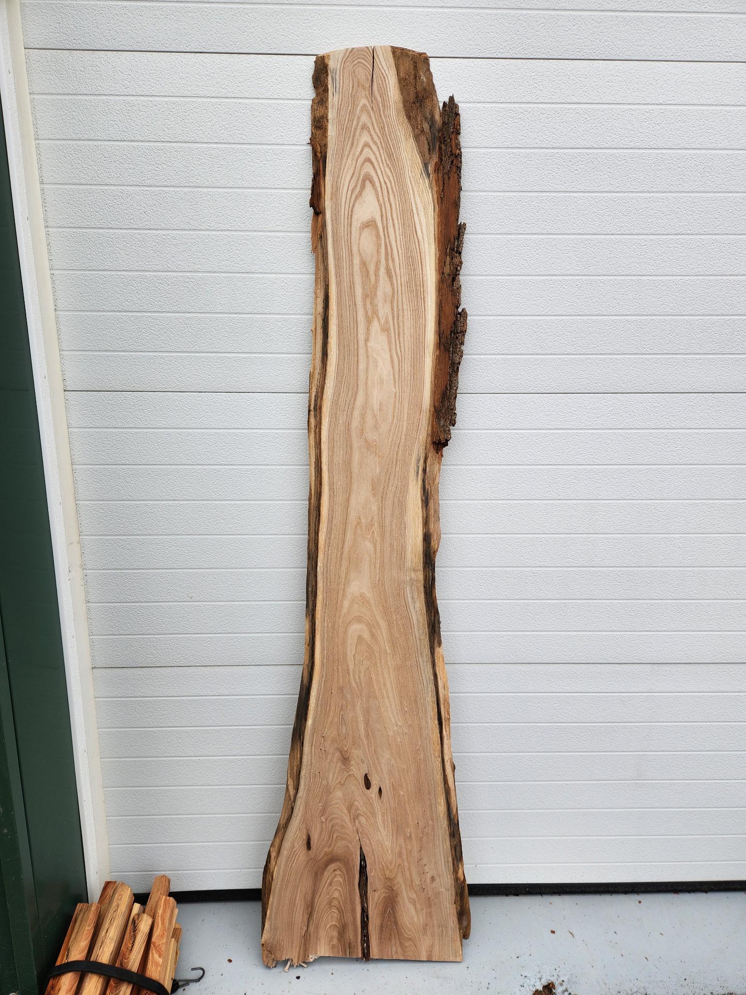 Red Elm Live Edge Slabs 1- 1 1/4" Thick Kiln Dried Flattened and Rough ...