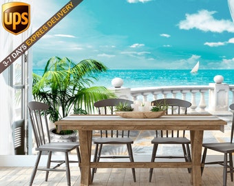 Ocean View Mural Wallpaper - Etsy