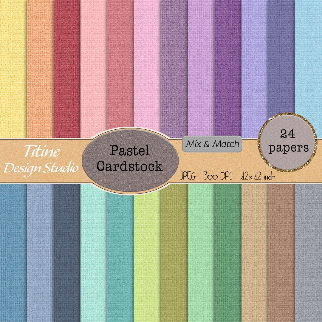 Textured Digital Cardstock Paper Pack Printable Cardstock Scrapbook ...