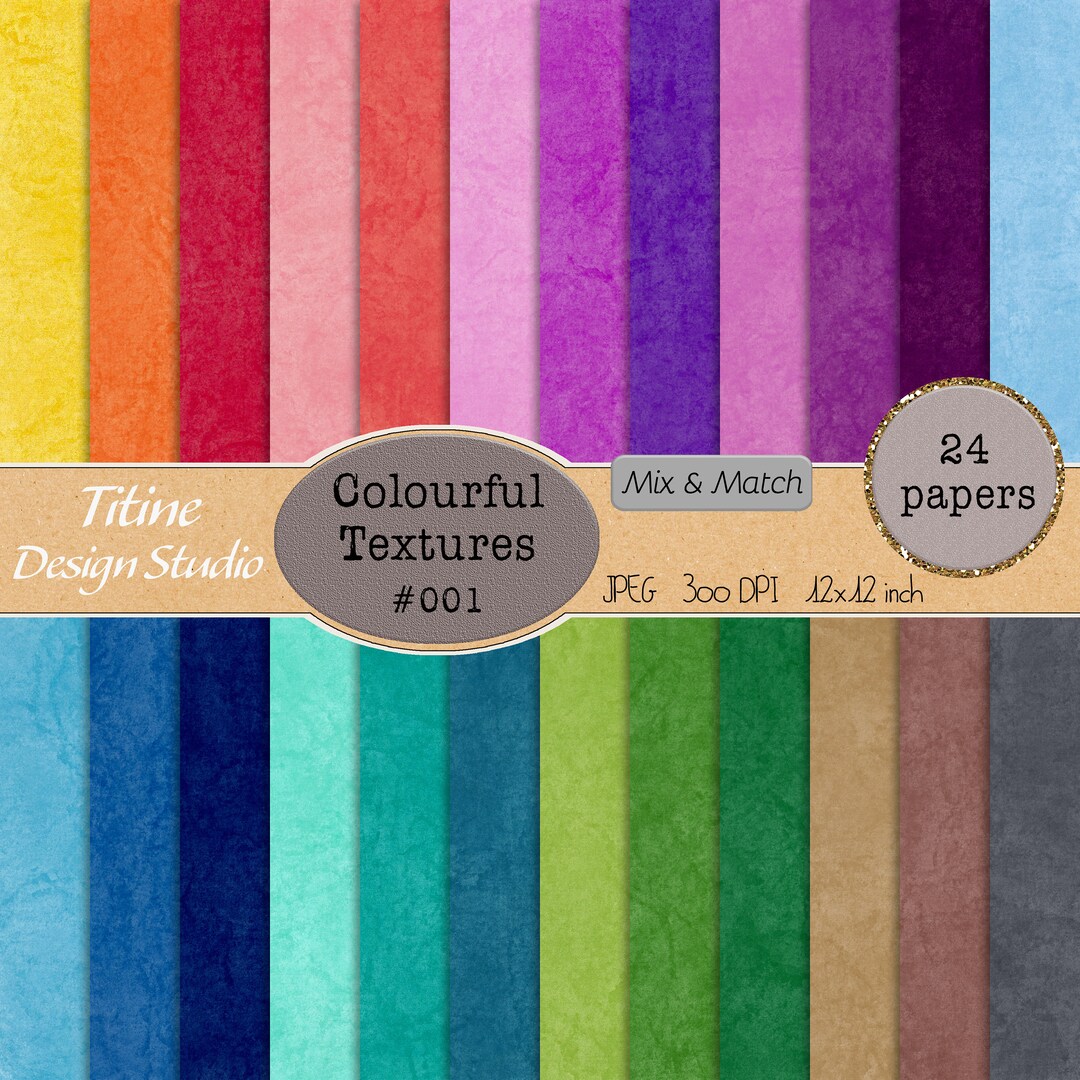 Digital Rainbow Texture Pack Printable Texture Paper Grunge Digital ...