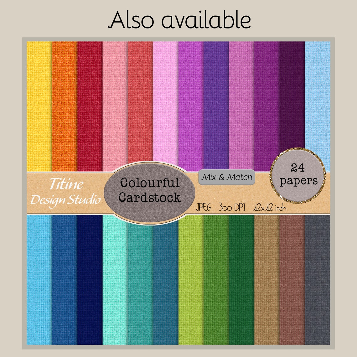 Textured Digital Cardstock Paper Pack Printable Cardstock | Etsy