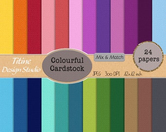 Textured Digital Cardstock Paper Pack Printable Cardstock Scrapbook ...