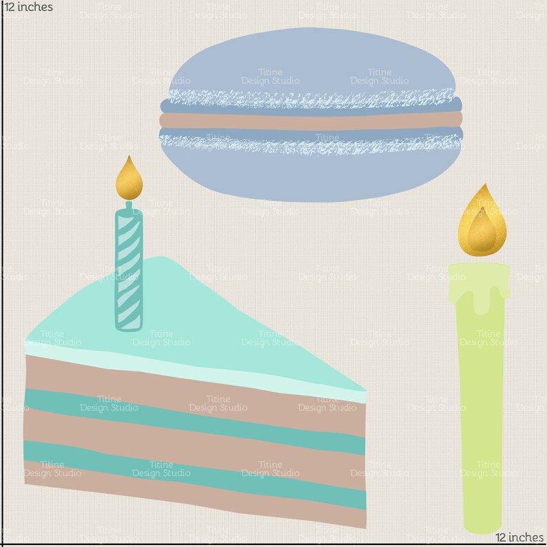 Digital Birthday Clip Art Set, Birthday Clipart PNG Party Png Birthday ...