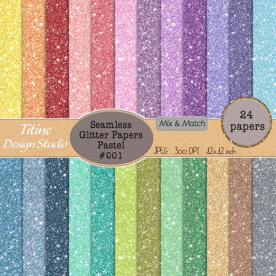 Digital Seamless Glitter Paper Pack Printable Glitter Paper | Etsy