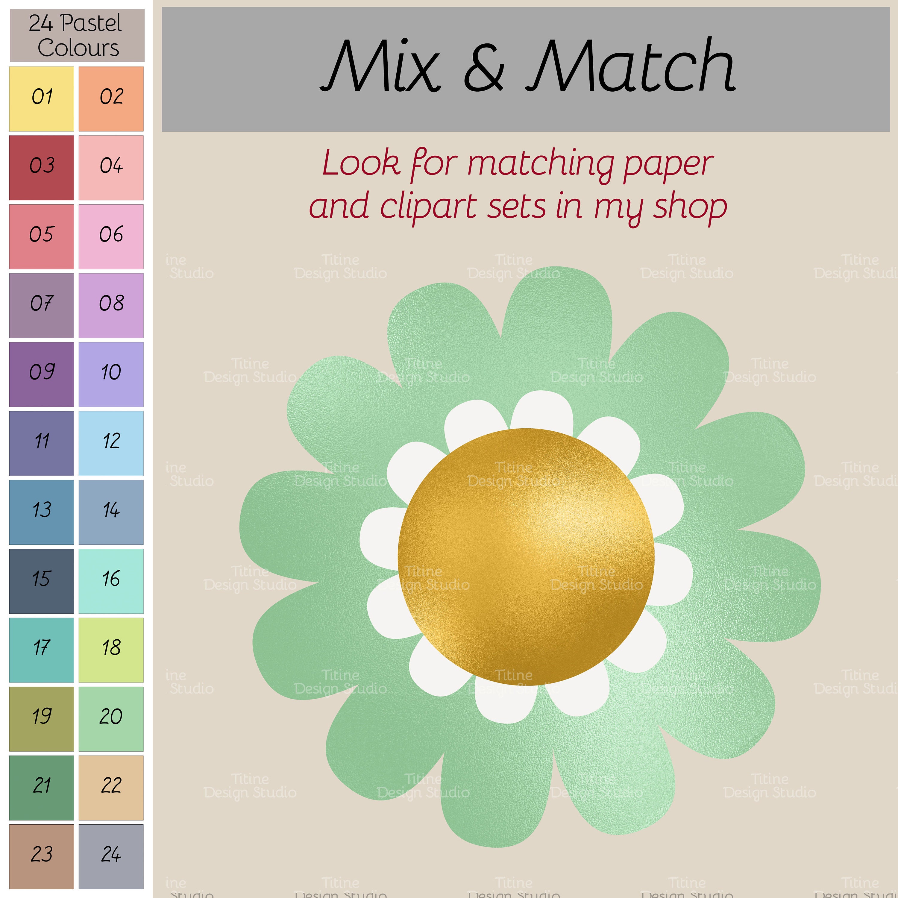 Digital Rainbow Flower Clip Art Set Digital Rainbow Flower PNG - Etsy