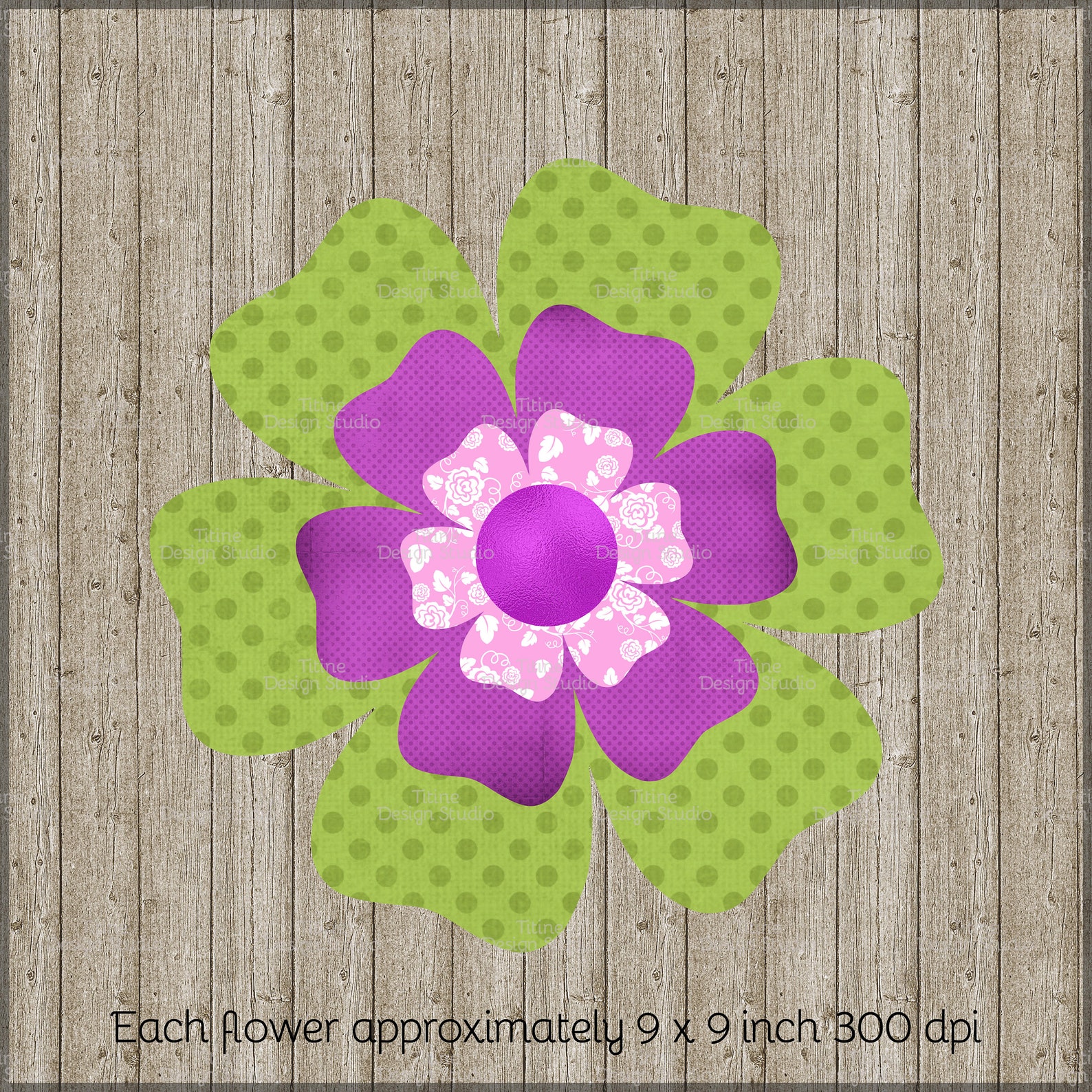 Flower Clip Art Set Floral Clipart PNG Digital Floral Clipart | Etsy