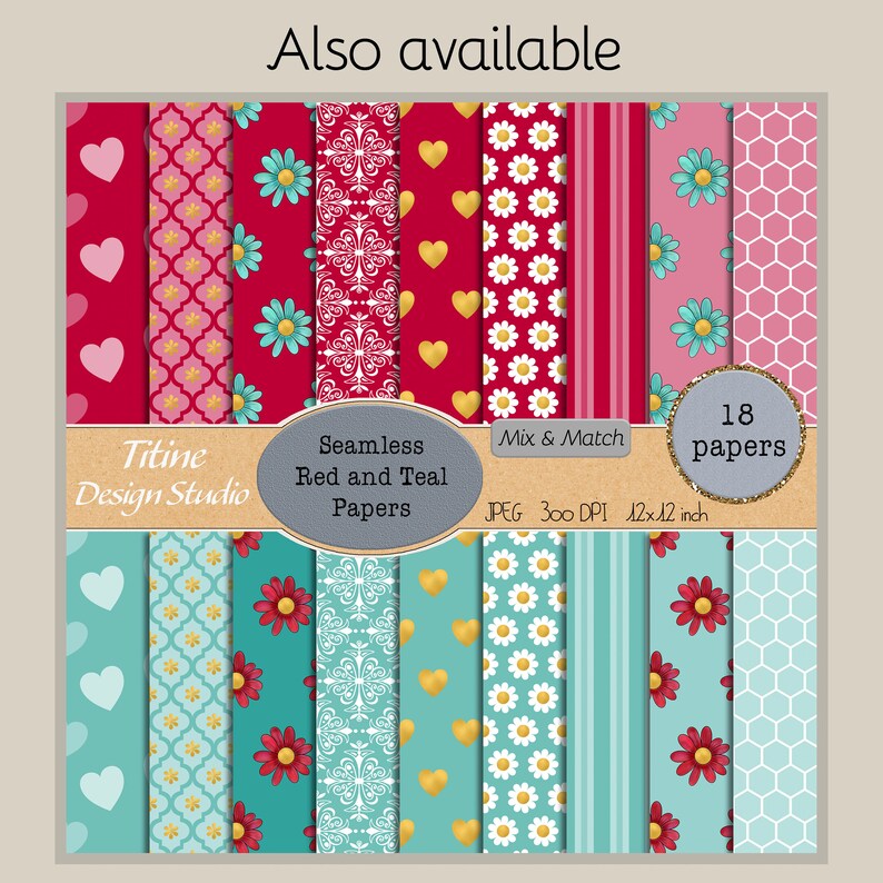 Cute Owl Clip Art Set, Digital Owl PNG, Red and Teal Owl Clipart Owl ...