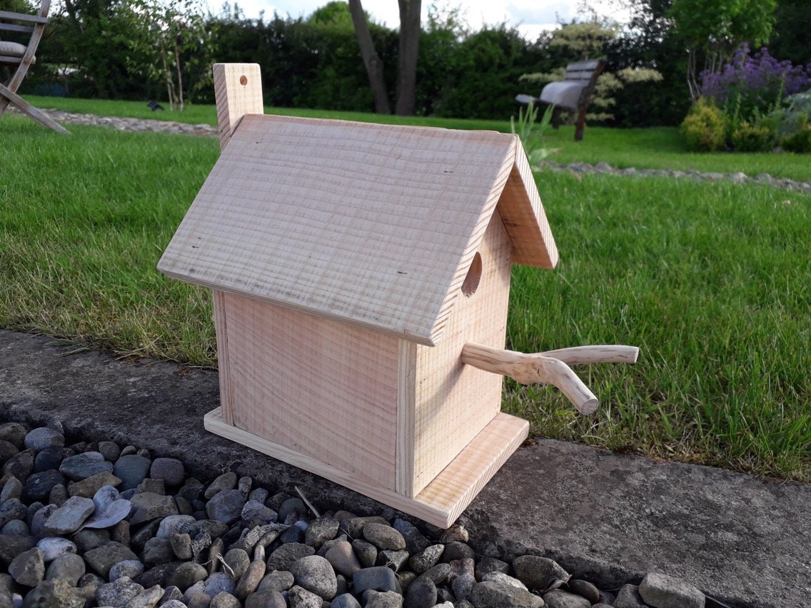 Handmade Wooden Bird Nesting Box - Etsy UK