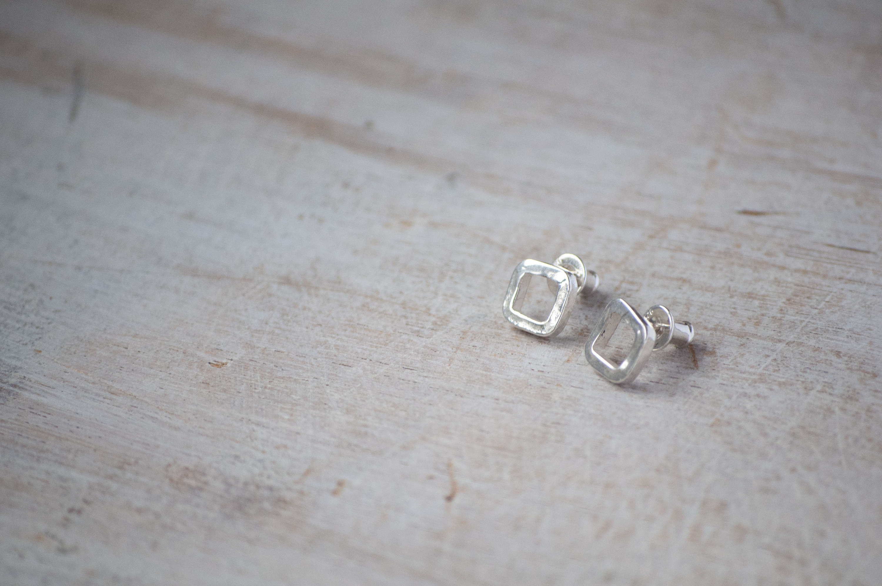 Pendientes cuadrados de plata pura no alérgicos - Etsy España