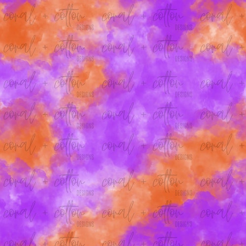 Purple Clouds Seamless Pattern Digital File Watercolor - Etsy