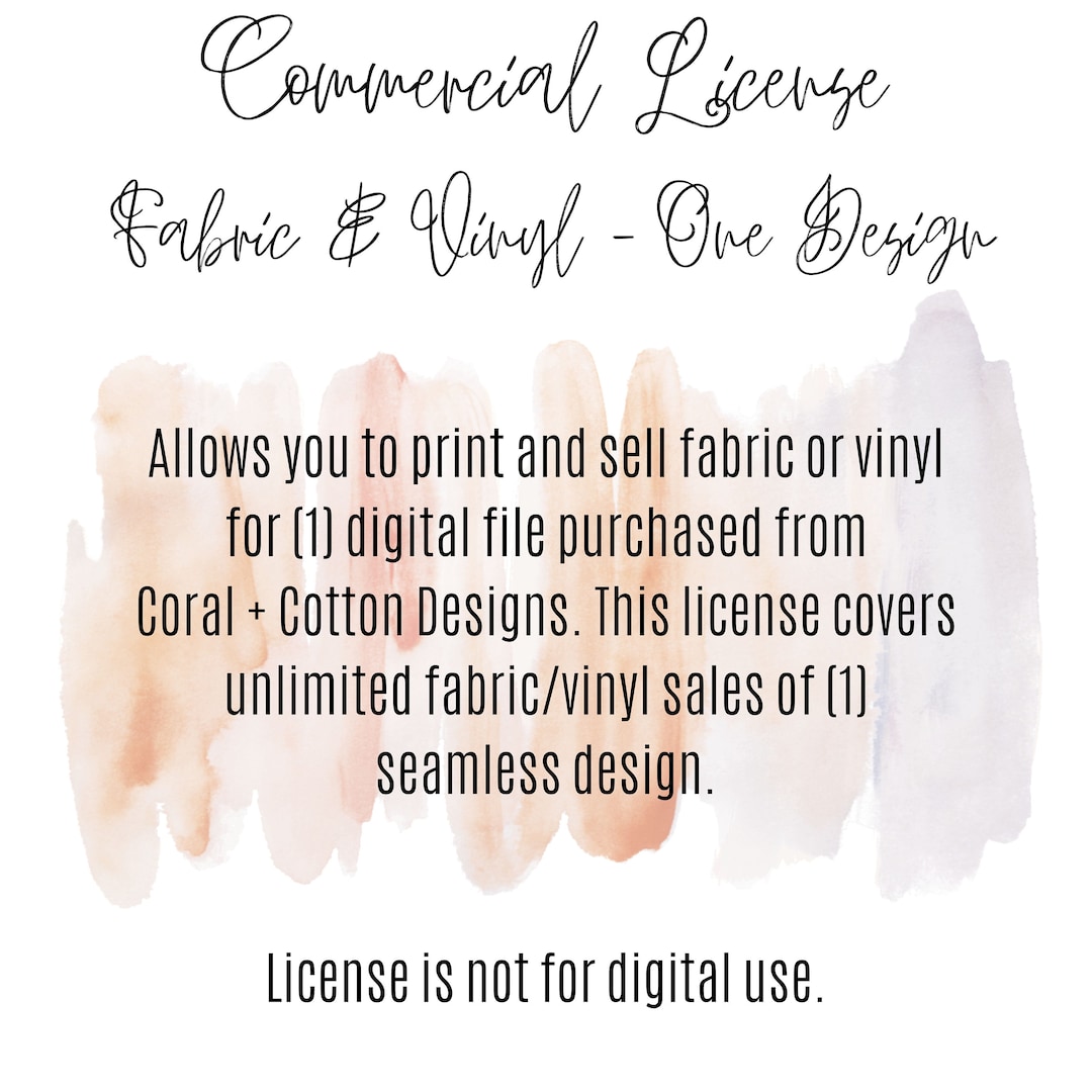 Commercial License Fabric and Vinyl Printing - ONE Design | Unlimited ...