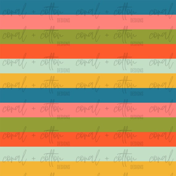 Fall Stripe Seamless Pattern Digital File Digital Download | Etsy