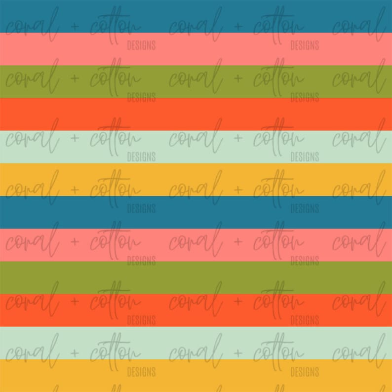 Fall Stripe Seamless Pattern Digital File Digital Download - Etsy