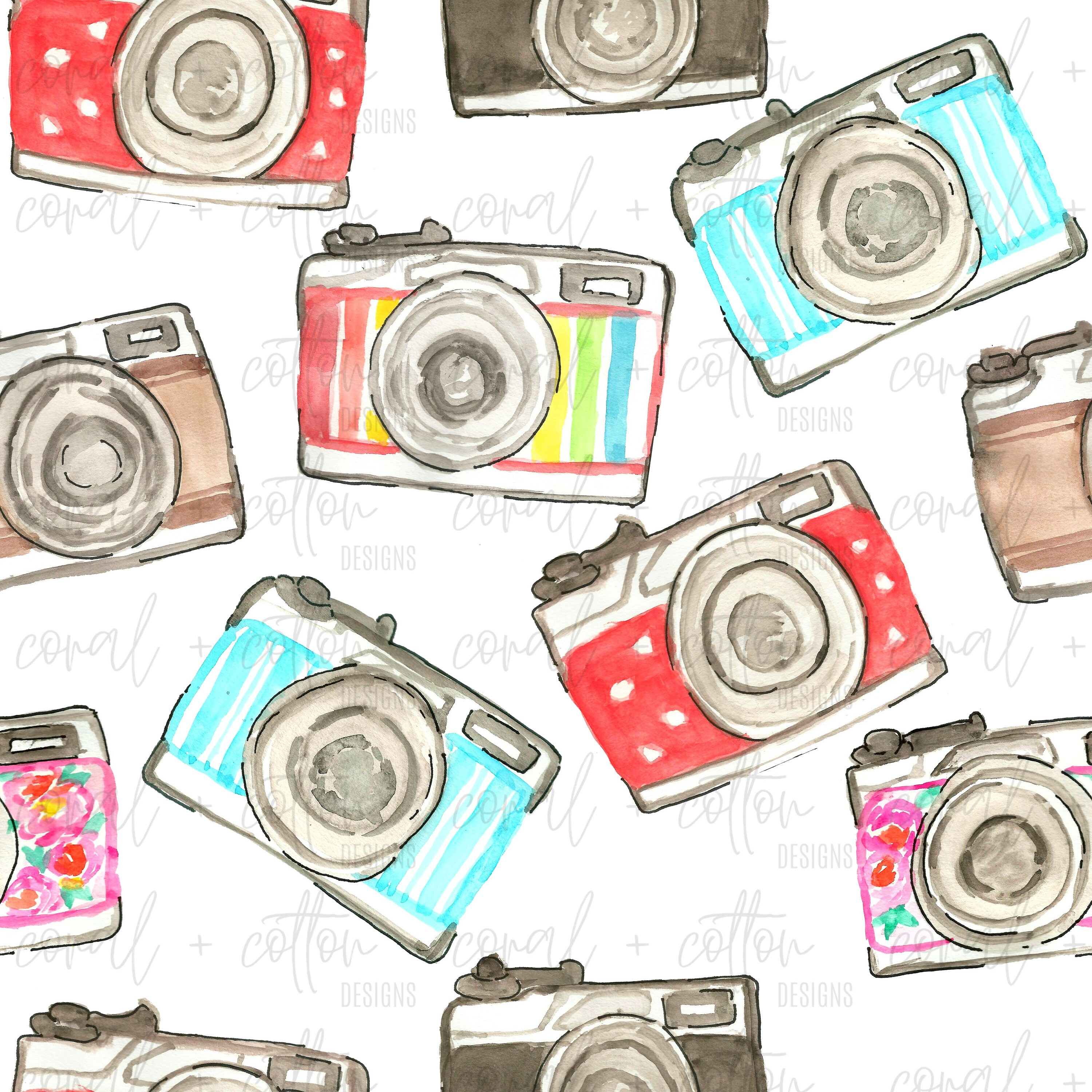 Camera Pattern Fabric