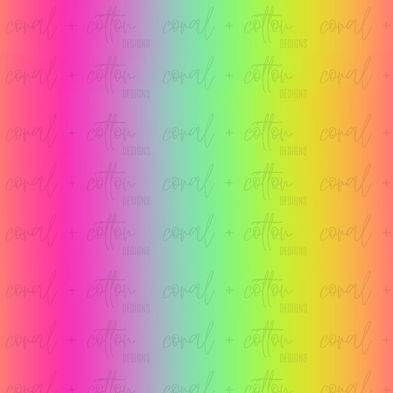 Neon Rainbow Ombre Seamless Pattern | Digital File | Ombre | Digital ...
