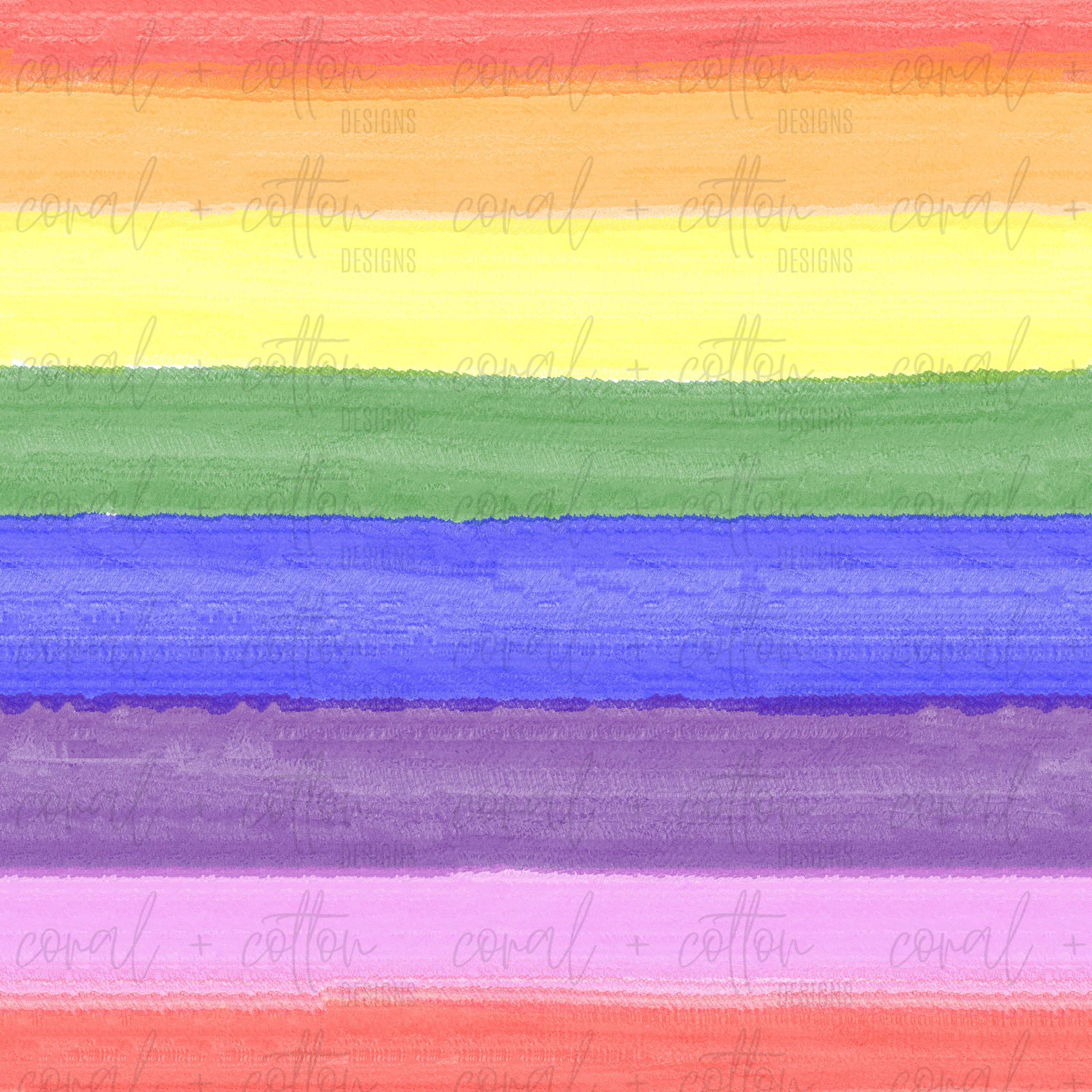 Watercolor Rainbow Stripe Seamless Pattern Digital File - Etsy