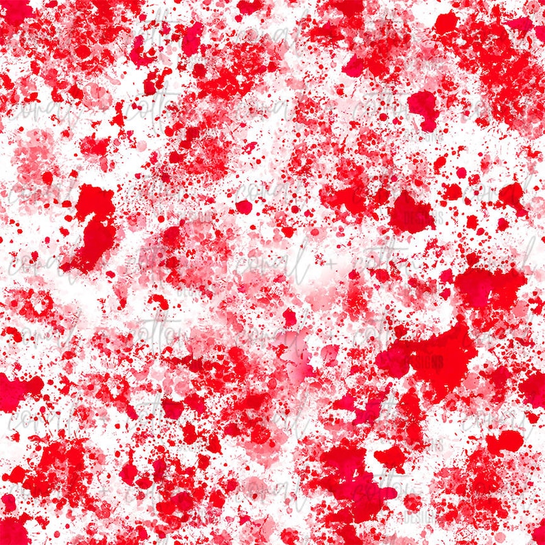 Red Splatter Seamless Pattern Digital File Watercolor Digital Download ...