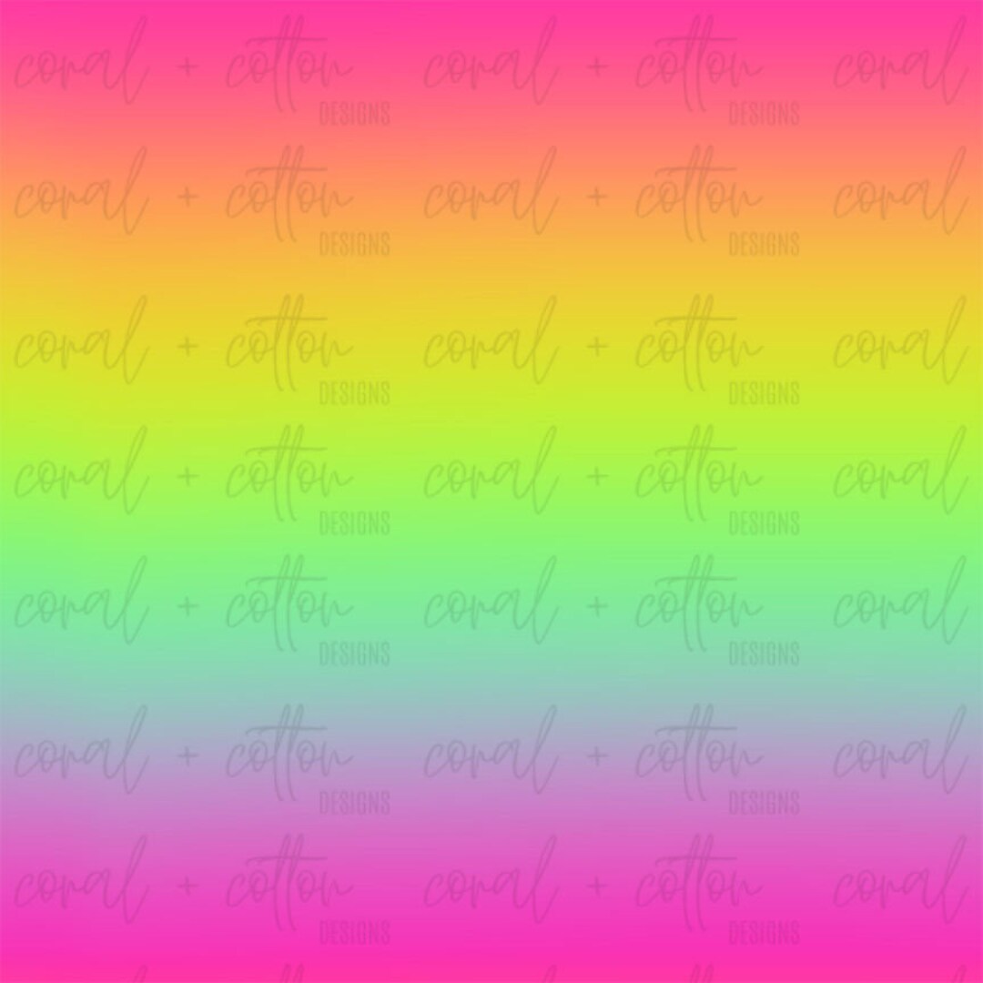 Neon Rainbow Ombre Seamless Pattern | Digital File | Ombre | Digital ...