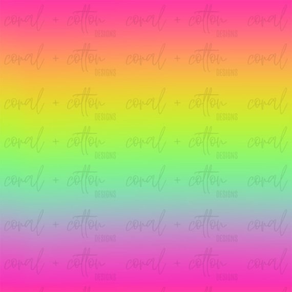 Neon Rainbow Ombre Seamless Pattern Digital File Ombre | Etsy