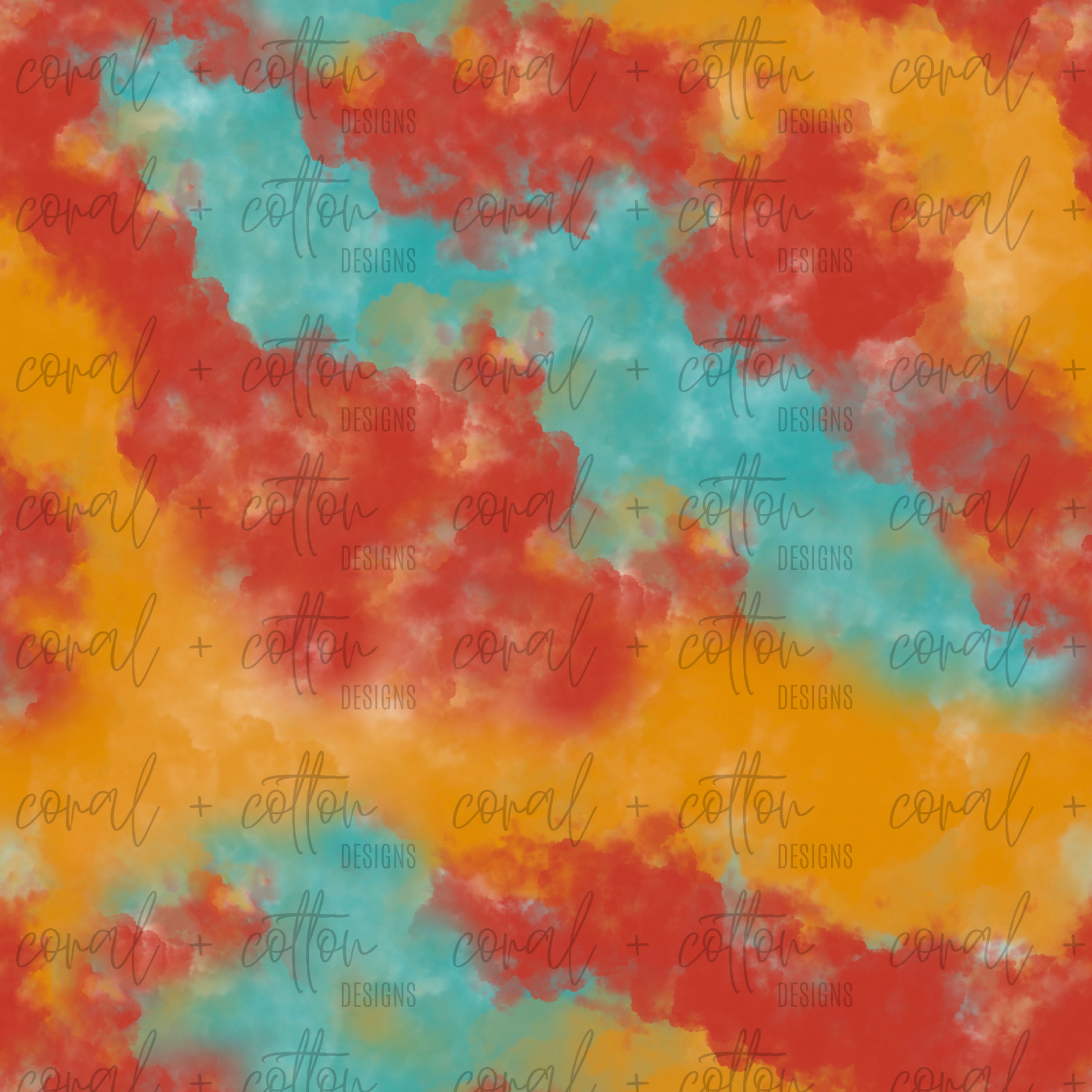 Sunset Watercolor Seamless Pattern Digital File Tie Dye | Etsy