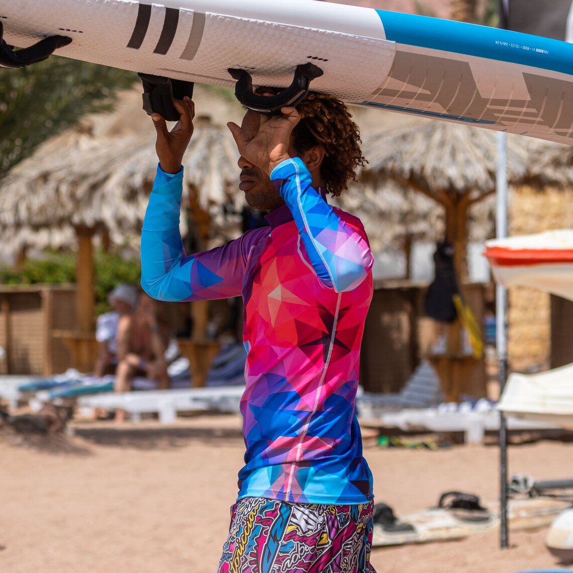 Mens Rash Guard Marble Pattern Print High Visibility Long Sleeve ...