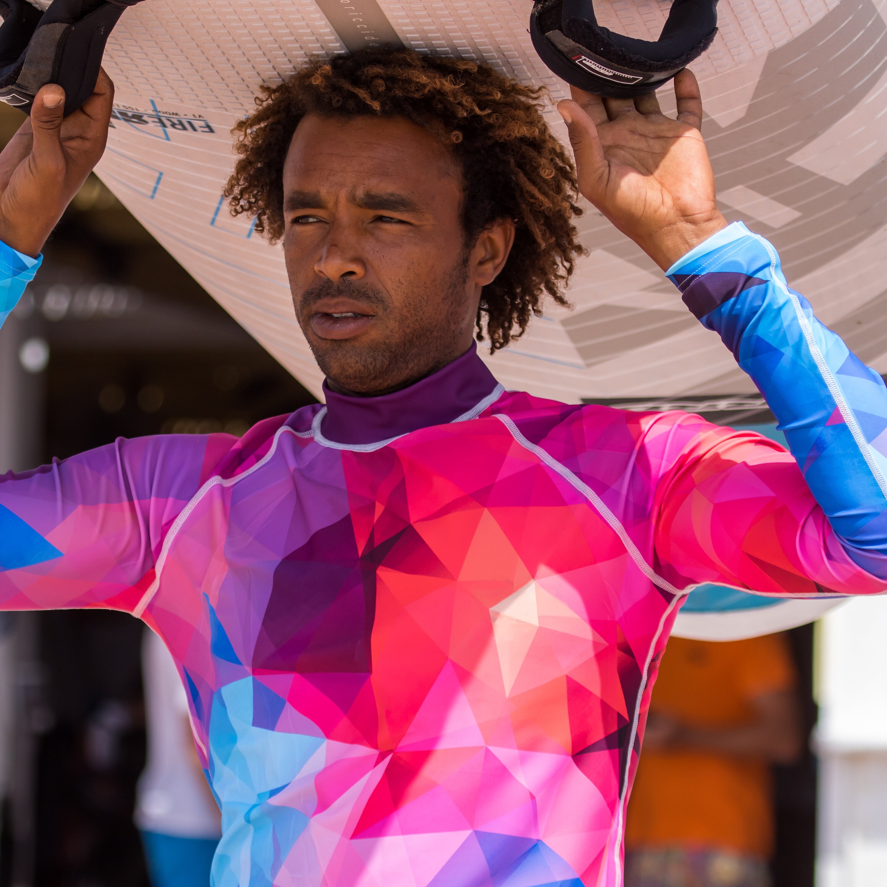 Mens Rash Guard Marble Pattern Print High Visibility Long Sleeve ...