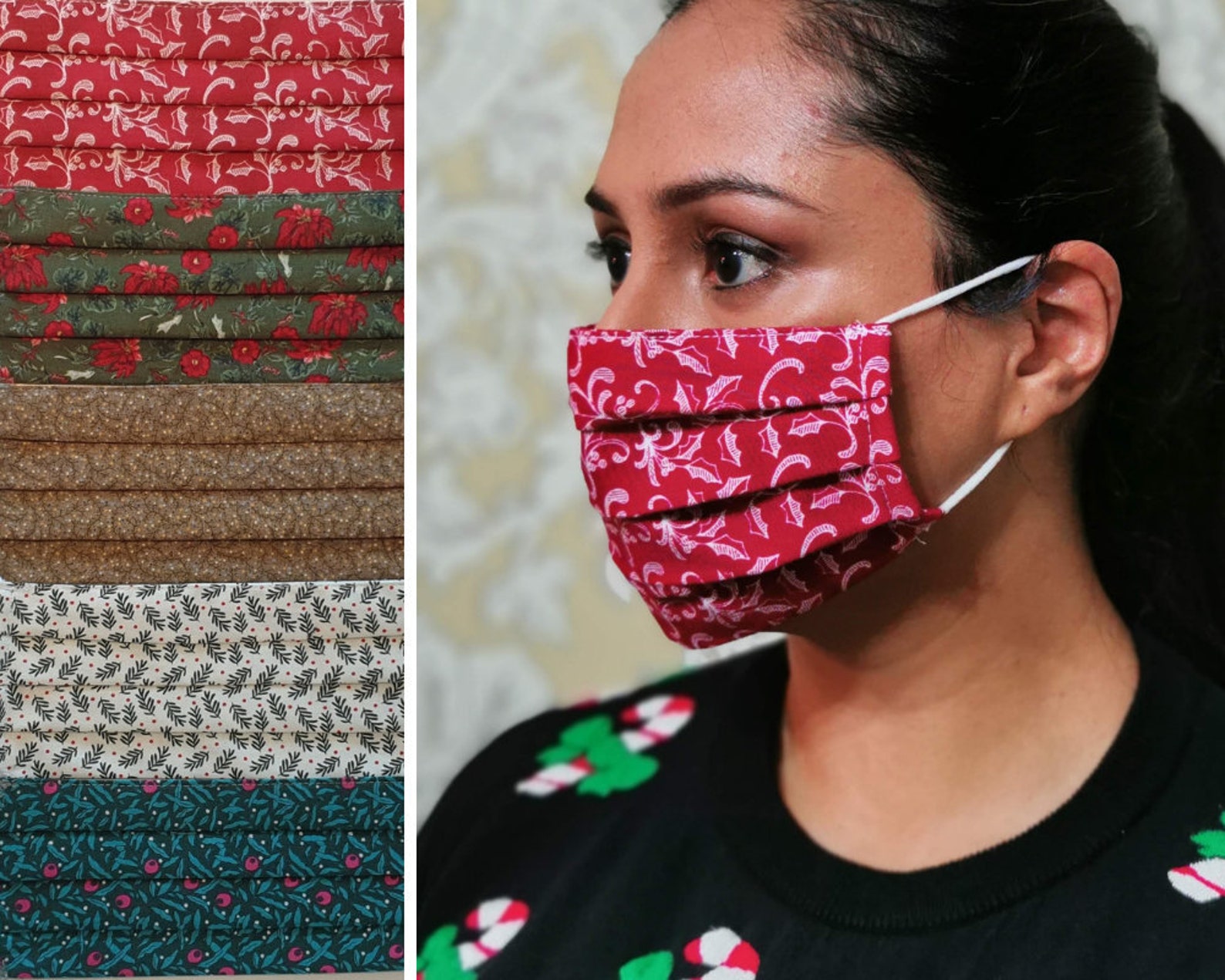 Winter Soft Face Mask UK Adult 100% Premium Cotton Reusable Washable UK ...