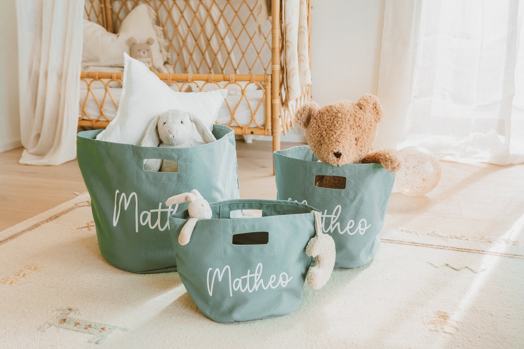 Personalized Storage Basket With Names for Toys as a - Etsy