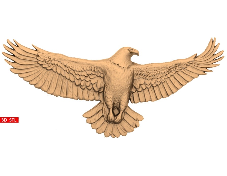 STL file Eagle 3d cnc stl model. STL model 3d stl 3d | Etsy